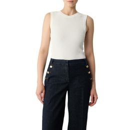 comma, Comma Damen Stricktop aus Viskosemix im Slim Fit wei&szlig; 44