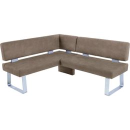 K+w Komfort & Wohnen K+W Komfort & Wohnen Eckbank &raquo;Santos II Esszimmerbank&laquo; gepolstert, Eckbank, wahlweise langer Schenkel 180cm rechts oder links beige 100% Polyester B/H