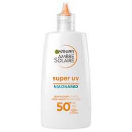 Garnier Damen Garnier Sonnenschutzfluid &raquo;AMBRE SOLAIRE SUPER UV&laquo; mit LSF 50+, mattiert bis zu 12 Stunden, t&auml;glich anwendbar wei&szlig; 40ml