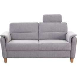 Home Affaire 2,5-Sitzer &raquo;Palmera, B: 179 cm&laquo; mit Federkern silber 100% Polyester;Struktur (100% Polyester);Luxus-Microfaser in Lederoptik (100% 