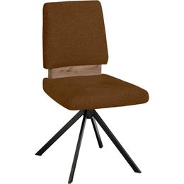 massivline&more Drehstuhl &raquo;Br&uuml;gge 301&laquo; () 1 Stk. braun Holzwerkstoff, Metall, Stoff B/H/T: 48cm x 92cm x 59,5cm, 1 Stk., Microfaser Struktur (100% 
