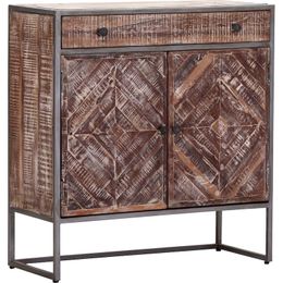 GUTMANN FACTORY Kommode braun B/H/T: 90cm x 95cm x 38cm, 2 Stk., 2 Stk.