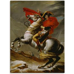 Artland Wandbild &raquo;Napoleon bei der &Uuml;berquerung der Alpen.&laquo; Menschen 1 Stk. tlg. als Leinwandbild, Poster in verschied. Gr&ouml;&szlig;en braun Leinwand B/H/T: 60cm x 