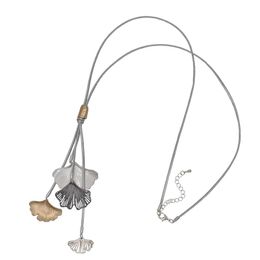 Firetti Damen Lange Kette &raquo;Schmuck Geschenk Multi Ginko&laquo; Metall Polyurethan, L: 88