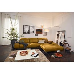Musterring Wohnlandschaft &raquo;MR 2490 Ecksofa mit erstklassigem Sitzkomfort, Long-Life-Leder&laquo; Bronze-Fu&szlig;, Sitzh&ouml;he 48cm, wahlweise mit Funktionen, Ma&szlig;e 342 x 207 cm