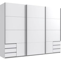 wimex Schwebet&uuml;renschrank &raquo;Emden&laquo; Mit Au&szlig;enschubk&auml;sten wei&szlig; Holzwerkstoff B/H/T: 270cm x 210cm x 64cm, Schubladen: 6 Stk. T&uuml;ren: 3 Stk.