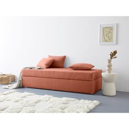 Maintal Polsterliege &raquo;Diana&laquo; orange Liegeh&ouml;he 38cm, Liegefl&auml;che B/L: 83cm x 203cm, kein H&auml;rtegrad, Federkern-Festpolster