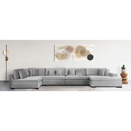 Home Affaire Wohnlandschaft &raquo;Skara XXL U-Form&laquo; Lounge-Sofa XXL mit Federkern-Polsterung, in vielen Bezugsvarianten grau 100% Polyester B/H/T: 510cm x 
