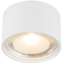 Globo LIGHTING LED Deckenleuchte &raquo;SERENA&laquo; LED-Modul 1 Stk. Warmwei&szlig; Deckenlampe / Wohnbereich / rund / Aufbauleuchte wei&szlig; &Oslash; 11,3cm H: 8,5cm, 1 Stk.