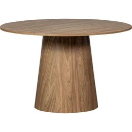 Woood Esstisch &raquo;Maan&laquo; runde Form, sichtbarer Holzmaserung, H 75 cm x &Oslash; 120 cm braun B/H/T: 120cm x 75cm x 120cm