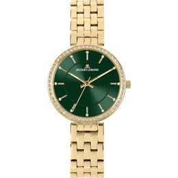 Jacques Lemans Damen Quarzuhr &raquo;Milano&laquo; Armbanduhr, Damenuhr, Edelstahlarmband, analog gold Einheitsgr&ouml;&szlig;e
