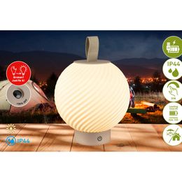 Briloner Leuchten LED Tischleuchte &raquo;GLOBE&laquo; LED-Modul 1 Stk. 18x25 cm, Akku tauschbar, Indoor/Outdoor, Wohnzimmer, Balkon 1, &Oslash; 18cm H: 25cm, 1 Stk.