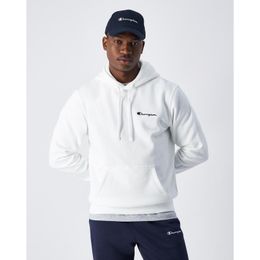 Champion Herren Kapuzensweatshirt, mit Kordelzug, Langarm-Design, aus Baumwollmischung und Jersey wei&szlig; XXL (60/62)