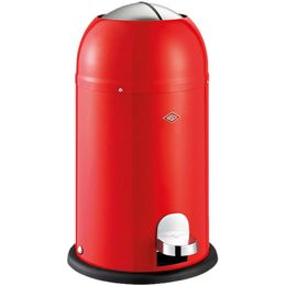 Wesco M&uuml;lleimer &raquo;Kickmaster Junior&laquo; 1 Beh&auml;lter Abfallsammler mit D&auml;mpfer, 12 Liter rot Stahlblech B/H/T: 30cm x 51cm x 30cm, 12 l