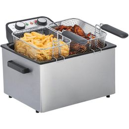 Steba Kaltzonenfritteuse &raquo;DF 300&laquo; 3000 W Fassungsverm&ouml;gen bis zu 1,5 kg (optimal 1 kg) silber Einheitsgr&ouml;&szlig;e Kaltzonenfritteuse