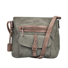Rieker Damen Umh&auml;ngetasche &raquo;Montenegro/Guana/Eagle&laquo; Damen Schultertasche, Handtasche mit Zierschnalle und Flechtband gr&uuml;n B/H/T: 30cm x 29cm x 12cm