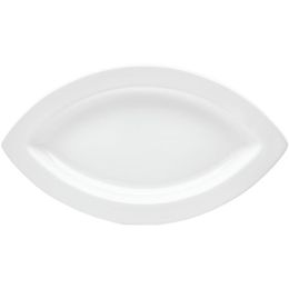 Van Well Servierplatte &raquo;Platte flach 21 cm, Linsenform, 6 St&uuml;ck&laquo; sp&uuml;lmaschinen- und mikrowellengeeignet wei&szlig; Steingut B/H/L: 21cm x 3cm x 36cm