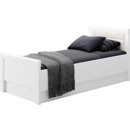 Priess Einzelbett &raquo;Arnsberg&laquo; Komfortliegeh&ouml;he wei&szlig; Liegefl&auml;che L&auml;nge B: 200cm x 100cm, H&ouml;he Bettseite: 49cm, ohne Matratze