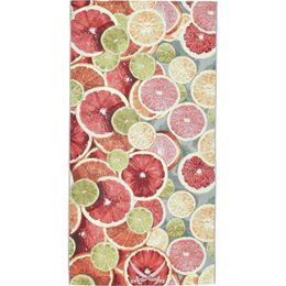 Sansibar Teppich &raquo;Rantum Beach 003&laquo; rechteckig 5 mm H&ouml;he Flachgewebe, modernes Sommer Design, In- und Outdoor geeignet bunt Polypropylen B : 100cm 1 Stk., 5mm,