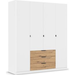 Rauch Dreht&uuml;renschrank &raquo;Kleiderschrank Schrank Garderobe Schlafzimmerschrank DAVOA&laquo; mit farblich abgesetzten Schubk&auml;sten in Eiche Artisan MADE IN 