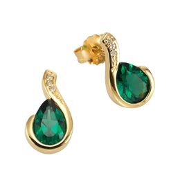 Firetti Damen Paar Ohrstecker &raquo;Schmuck Geschenk Silber 925 Ohrschmuck&laquo; mit Glasstein, Zirkonia (synth.) gold Silber 925 (Sterlingsilber)
