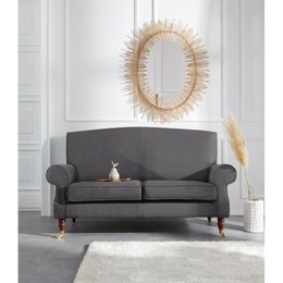 Home Affaire 2-Sitzer &raquo;Rennes&laquo; in Samtoptik oder Baumwoll-Mix grau Samtoptik (100% Polyester);Baumwollmix (50% Baumwolle, 50% Polyester) B/H/T: 160cm 