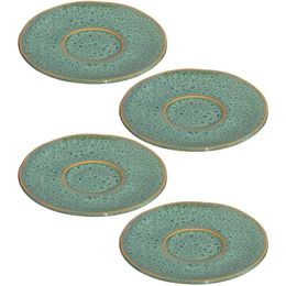 Leonardo Untertasse &raquo;Matera&laquo; Teller Set, Keramik, &Oslash; 11 cm gr&uuml;n Keramik 11cm