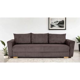 Home Affaire 3-Sitzer &raquo;MAGHERA 230 cm - OTTO. Verl&auml;ssliche Qualit&auml;t.&laquo; Schlafsofa, Bettkasten, pflegeleicht braun 100% Polyester B/H/T: 230cm x 79cm x 