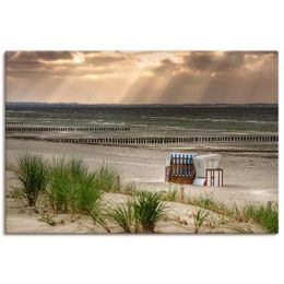 Artland Wandbild &raquo;Schwarzer Busch Strand auf Insel Poel&laquo; Strand 1 Stk. tlg. als Alubild, Leinwandbild in verschied. Gr&ouml;&szlig;en beige B/H/T: 90cm x 60cm, 