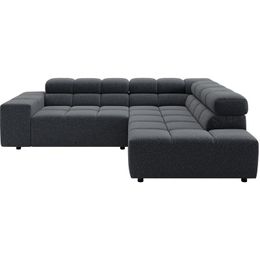 Home Affaire Ecksofa &raquo;Ancona, Ecksofa, incl. Kopfteilverstellung, Breite 249 cm, L-Form&laquo; wahlweise elektrische Sitztiefenverstellung grau 100% 