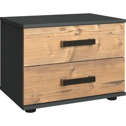 wimex Nachttisch &raquo;Stockholm, Nachtkommode 52cm breit, Made in Germany&laquo; Industrial Look, 2 H&ouml;hen zur Auswahl, einzeln oder im 2er Set grau Pflegeleichte 