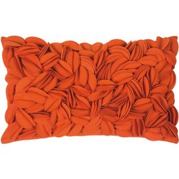 Pad Dekokissen &raquo;Dorothy&laquo; 3D orange Polyester, Wolle B/L: 30cm x 50cm, 1 Stk.