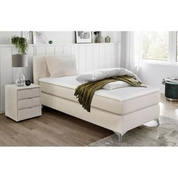 Jockenh&ouml;fer Boxspringbett &raquo;"Elfie" inkl. Topper&laquo; erh&auml;ltlich in den Breiten 90,140 & 180cm und diversen Farbvarianten beige Bezug Bett: Microfaser (100% Polyester)
