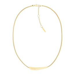 Calvin Klein Damen Kette ohne Anh&auml;nger &raquo;Schmuck Edelstahl Halsschmuck Halskette Schlangenkette DROPS&laquo; gold Edelstahl, L: 46