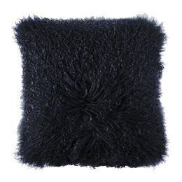 Pad Dekokissen &raquo;Glory&laquo; Echtfell schwarz Lammfell, Polyester B/L: 40cm x 40cm, 1 Stk.
