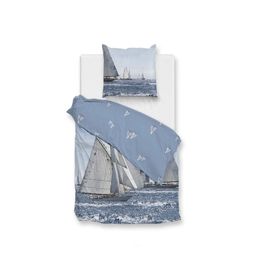 ZO HOME Bettw&auml;sche &raquo;Regatta&laquo; 1 Stk. Bettw&auml;sche aus 100% Baumwolle, hochwertige Renforc&eacute; blau Renforc&eacute;, Obermaterial: 100% Baumwolle B/L: 155cm x 220cm