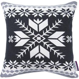 Tom Tailor HOME Dekokissen &raquo;NORDIC&laquo; Kissenh&uuml;lle ohne F&uuml;llung, 1 St&uuml;ck grau Baumwolle B/L: 50cm x 50cm, 1 Stk.