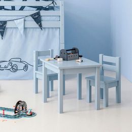 Hoppekids Kindersitzgruppe &raquo;MADS Kindersitzgruppe&laquo; Set, 1 Tisch, 1 Stuhl, 2 Stk. tlg. in vielen Farben, mit einem Stuhl blau FSC-zertifiziertes Kiefernholz und 