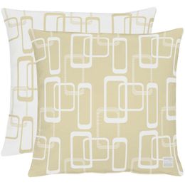 Apelt Dekokissen &raquo;3966&laquo; Wendekissenh&uuml;lle ohne F&uuml;llung, 1 St&uuml;ck beige Baumwolle B/L: 46cm x 46cm, 1 Stk.