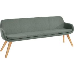 Musterring Essbank &raquo;Tavia&laquo; Stativgestell aus Eiche bianco massiv, Breite 180, 200 oder 220 cm blau 100% PES B/H/T: 220cm x 87cm x 66cm, Flachgewebe