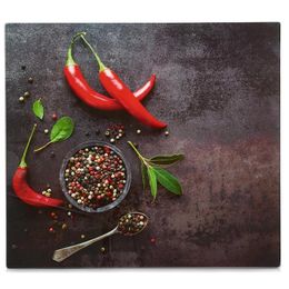 zeller Schneide- und Abdeckplatte &raquo;Chilli&laquo; Silikonf&uuml;&szlig;en bunt B/H/L: 56cm x 50cm