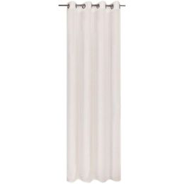 GERSTER Gardine &raquo;Elena&laquo; &Ouml;sen 1 Stk. tlg. &Ouml;senschal uni mit &Ouml;sen beige Polyester 235cm, &Ouml;sen, 140cm