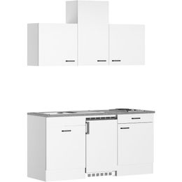 Optifit Pantryk&uuml;che &raquo;OPTImulti&laquo; Breite 170 cm, mit Unterbauk&uuml;hlschrank und 2-Platten-Kochfeld wei&szlig; B/H/T: 170cm x 242cm x 60cm,mit E-Ger&auml;ten