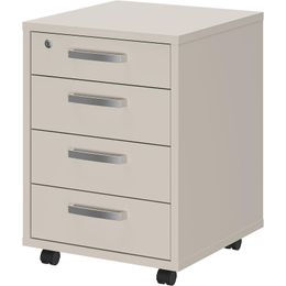 FMD Rollcontainer &raquo;Calvi&laquo; beige Holzwerkstoff B/H/T: 48cm x 65,5cm x 49,5cm