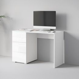 Home Affaire Schreibtisch &raquo;Vera, Computertisch mit LED-Beleuchtung&laquo; 1 Stk. tlg. Moderner Schreibtisch, Push-to-Open, 3 Schubladen, B 110 oder 150 cm 