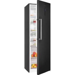 Exquisit K&uuml;hlschrank &raquo;KS360-V-HE-040C inoxlook-az&laquo; 185 cm hoch 60 cm breit Nie wieder abtauen: Vollraum-K&uuml;hlschrank mit No-Frost & LED schwarz 