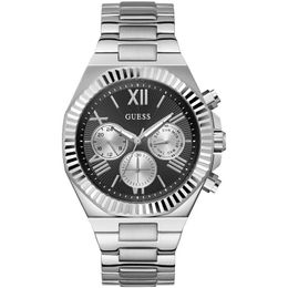 Guess Herren Multifunktionsuhr &raquo;EQUITY&laquo; Armbanduhr, Quarzuhr, Herrenuhr, Edelstahlarmband silber Einheitsgr&ouml;&szlig;e