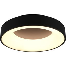 Trio Leuchten LED Deckenleuchte &raquo;GIRONA&laquo; LED-Modul 1 Stk. Warmwei&szlig; mit Switch Dimmer dimmbar &uuml;ber Wandschalter, 3000K, 3100 Lm schwarz 1, &Oslash; 45cm H: 