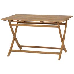 siena GARDEN Klapptisch &raquo;Falun&laquo; 80x74 cm, Akazienholz beige B/H/T: 80cm x 74cm x 120cm