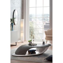 Salesfever Couchtisch &raquo;Lignano Coffeetable - stilvoller Mittelpunkt&laquo; Fiberglas-Couchtisch: Zweifarbiges Design, unvergleichlicher Stil grau B/H/T: 